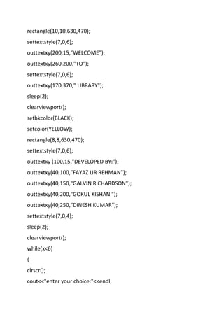 Library management c++ project (1) | DOC
