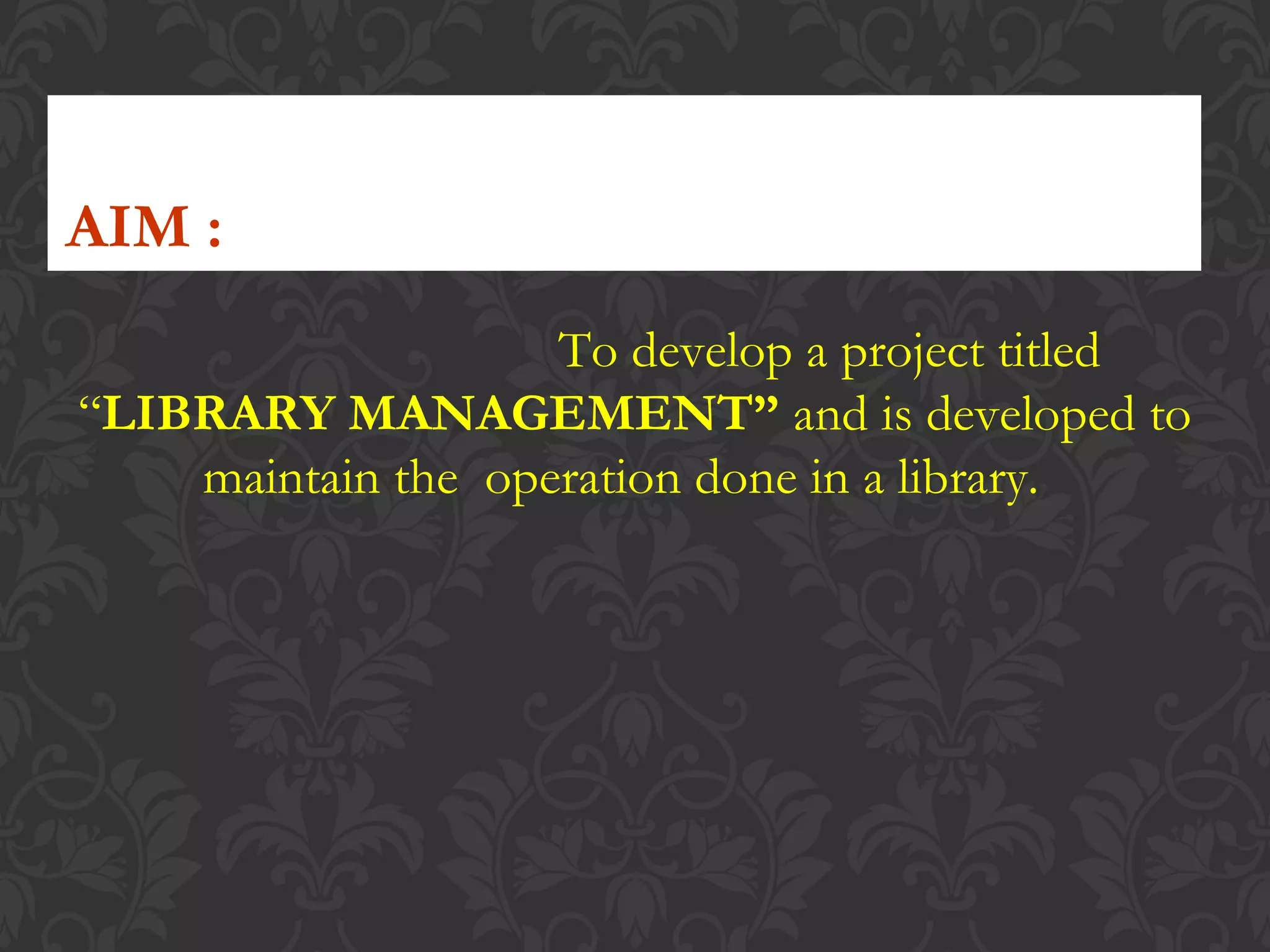 Library management ppt | PPT