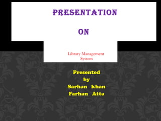 Library management ppt | PPT