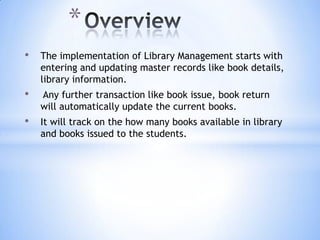 Library management system | PPTX