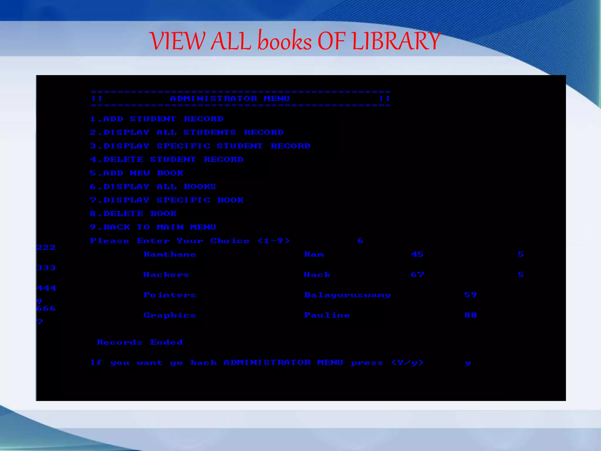 Library Management System | PPTX