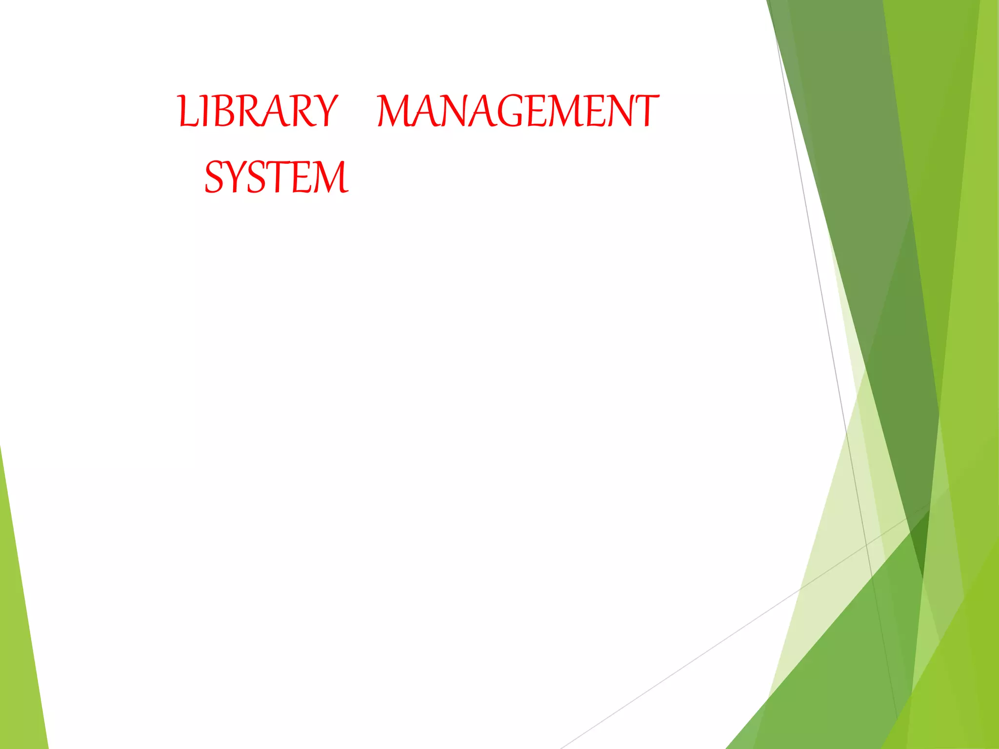 Library management system | PPTX