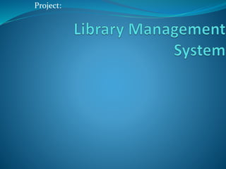 Library management system basic points | PPT