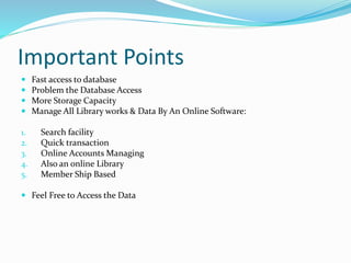Library management system basic points | PPT