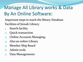 Library management system basic points | PPT