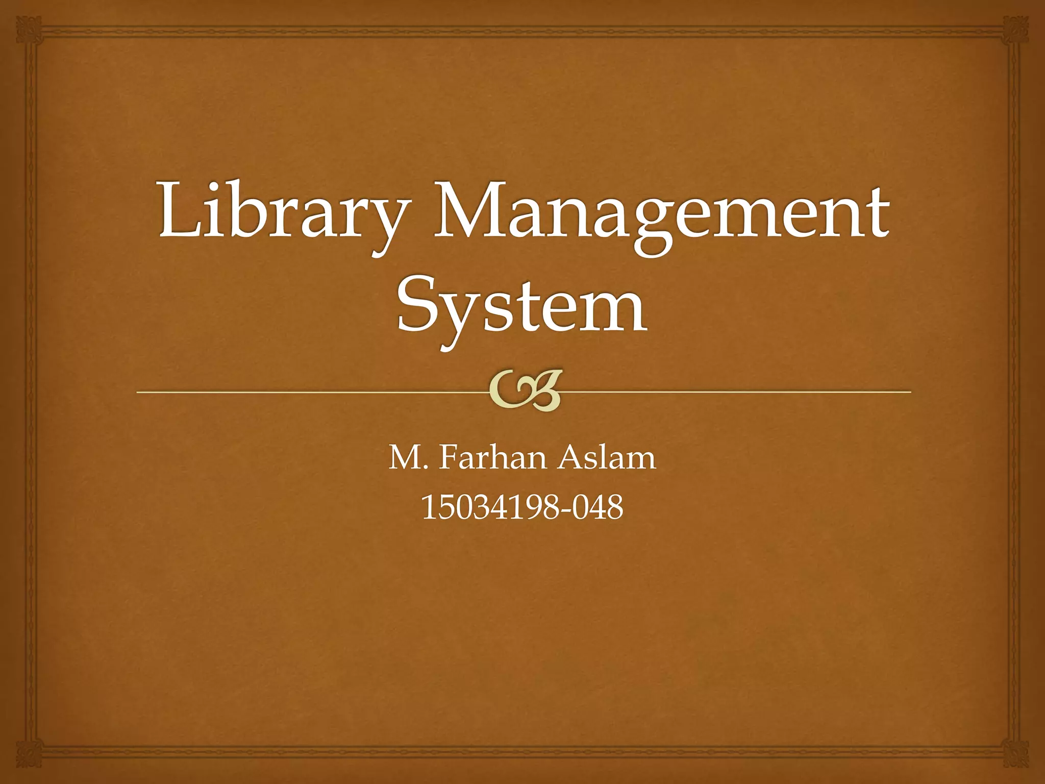 Library management system | PPTX | Technology & Computing