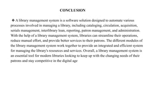 LIBRARY MANAGEMENT SYSTEM.pptx for students | PPTX