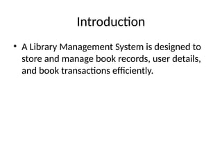 Library_Management_System.pptx database management system | PPT