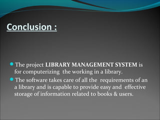 Library Management System | PPT