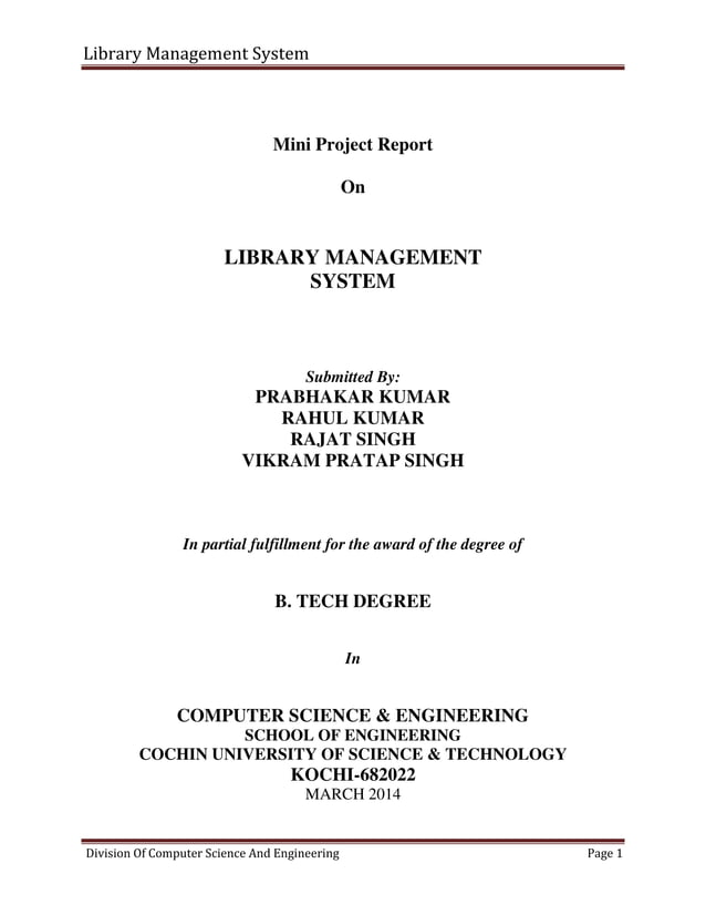Library_Management_System_Mini_Project_R (1).pdf | Operating Systems | Computer Software and ...