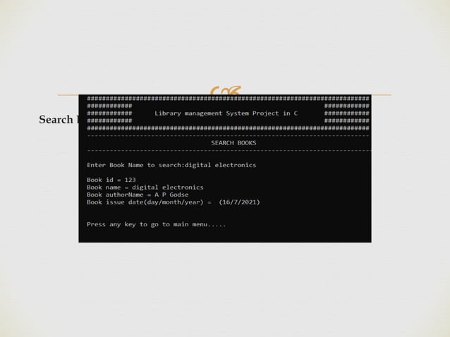 LIBRARY MANAGEMENT SYSTEM ppt.pptx | Operating Systems | Computer Software and Applications