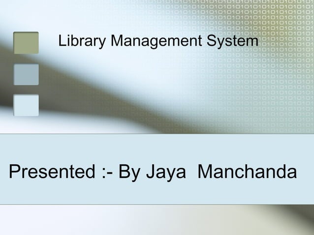 Library management system project | PPT