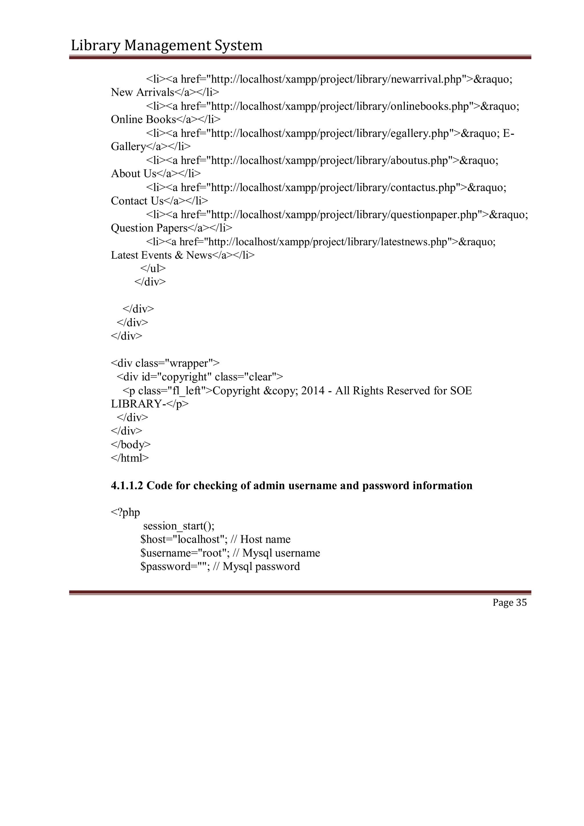 Library_management_system_project_report.pdf | Operating Systems | Computer Software and ...