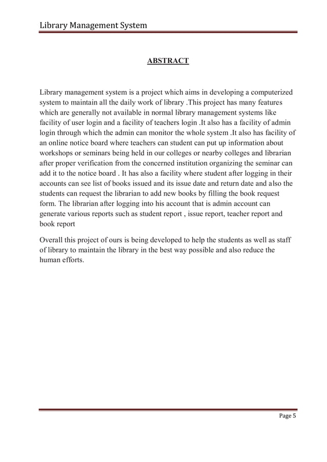 Library_management_system_project_report.pdf | Operating Systems | Computer Software and ...