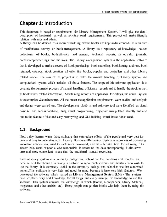 Library management system se project | DOCX