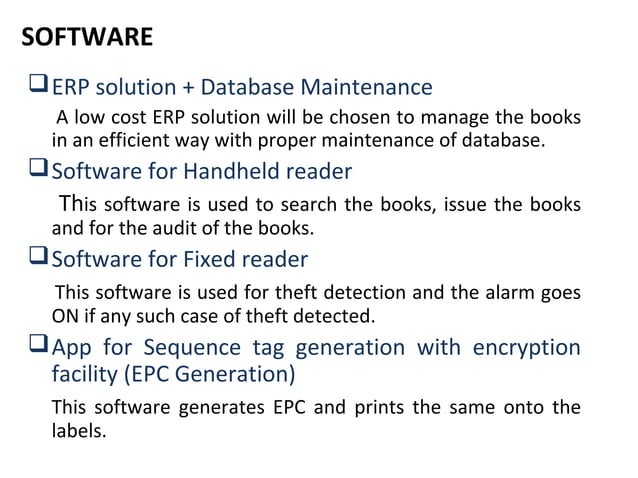 Library management system using rfid | PPT | Technology & Computing