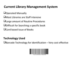 Library management system using rfid | PPT