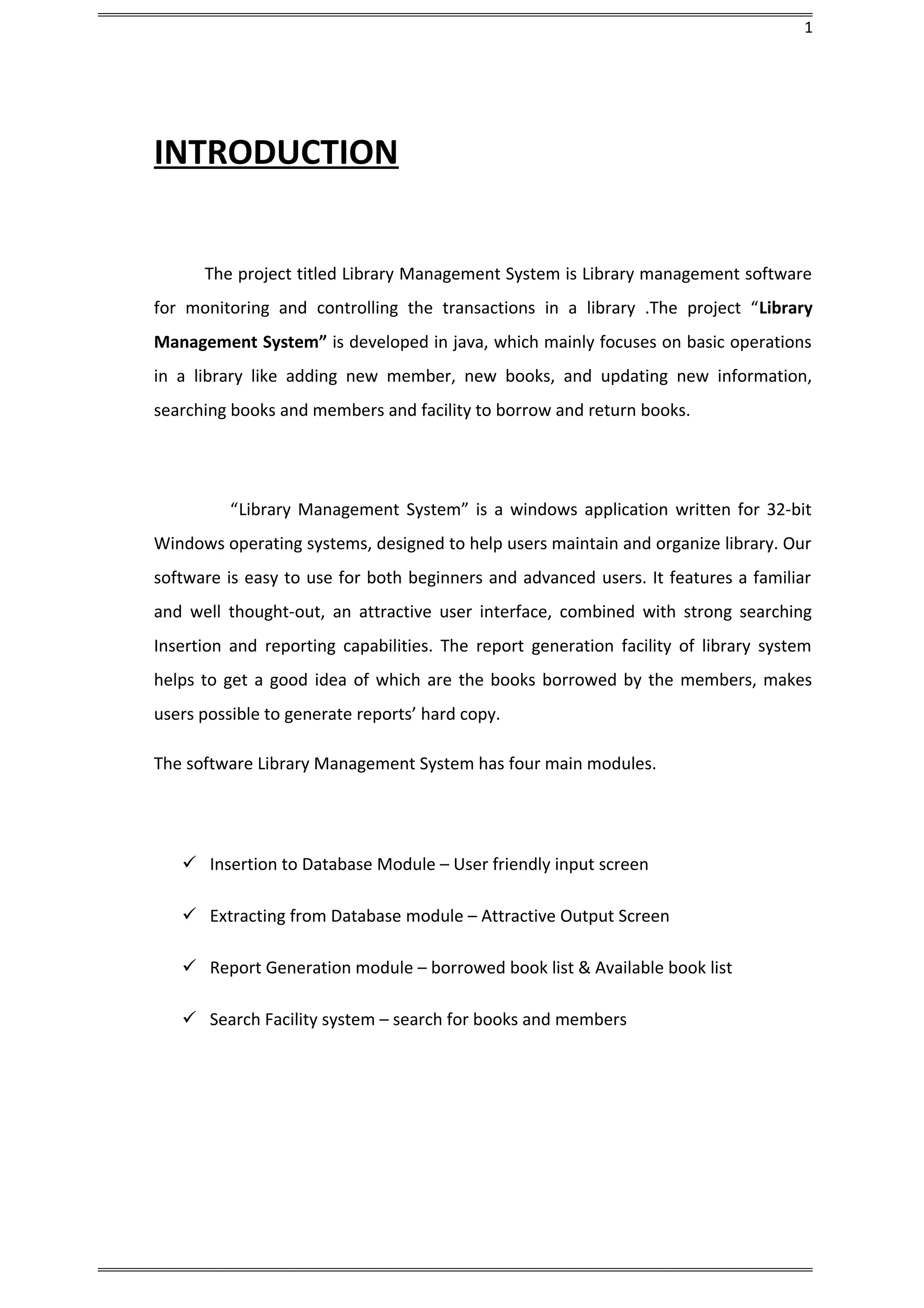 Library mangement system project srs documentation | DOC