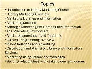 Library marketing | PPT