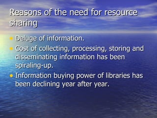 Library networking in india for resources sharing | PPT