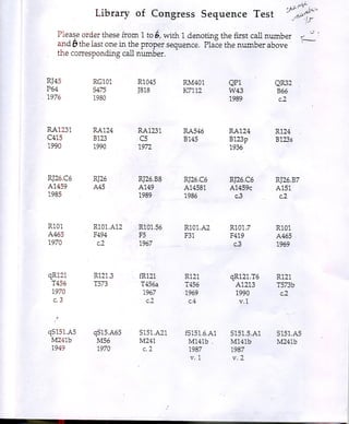 Library Notes Library Of Congress Classification System | PDF