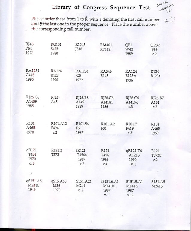 Library Notes Library Of Congress Classification System | PDF