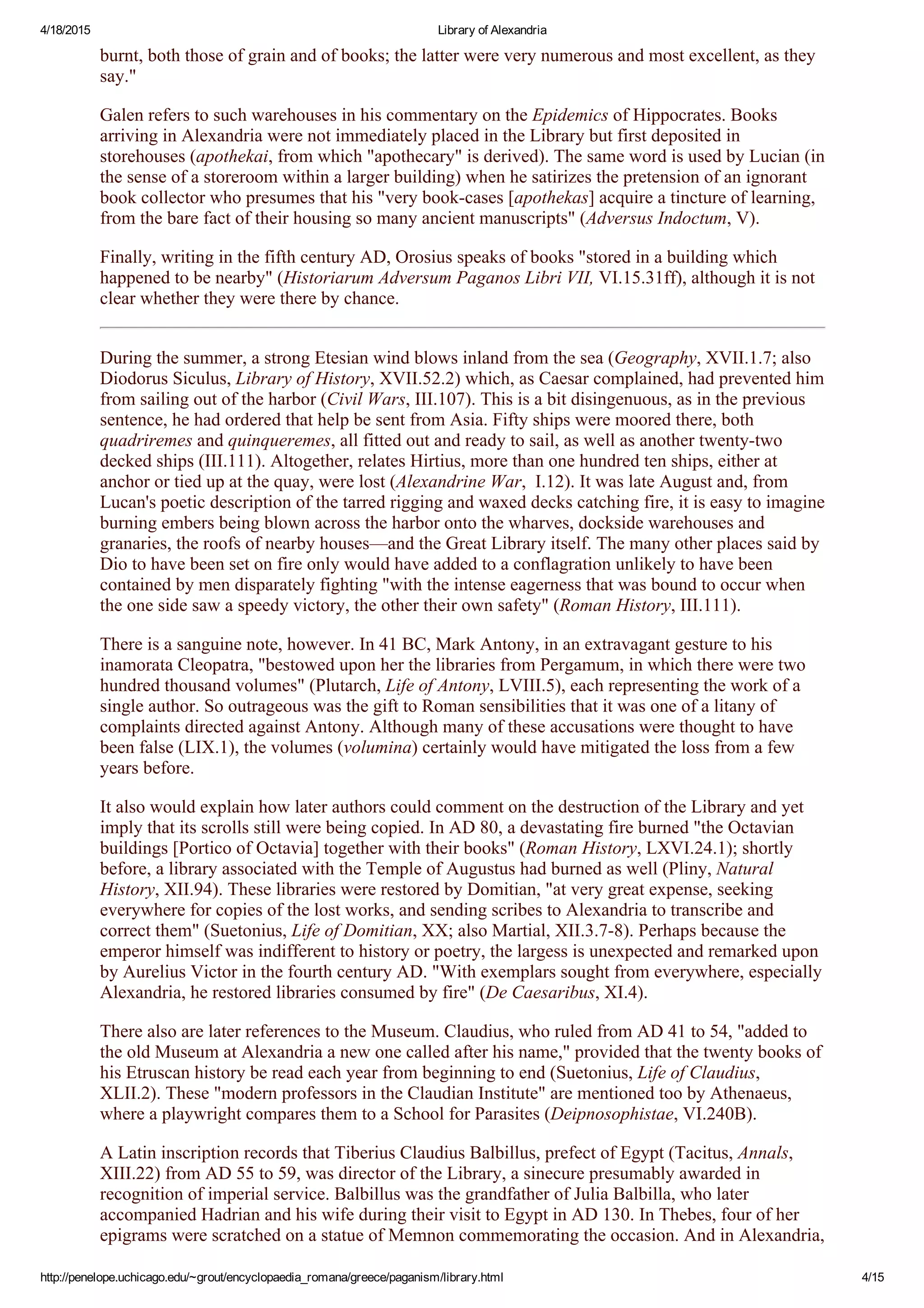 Library of alexandria | PDF