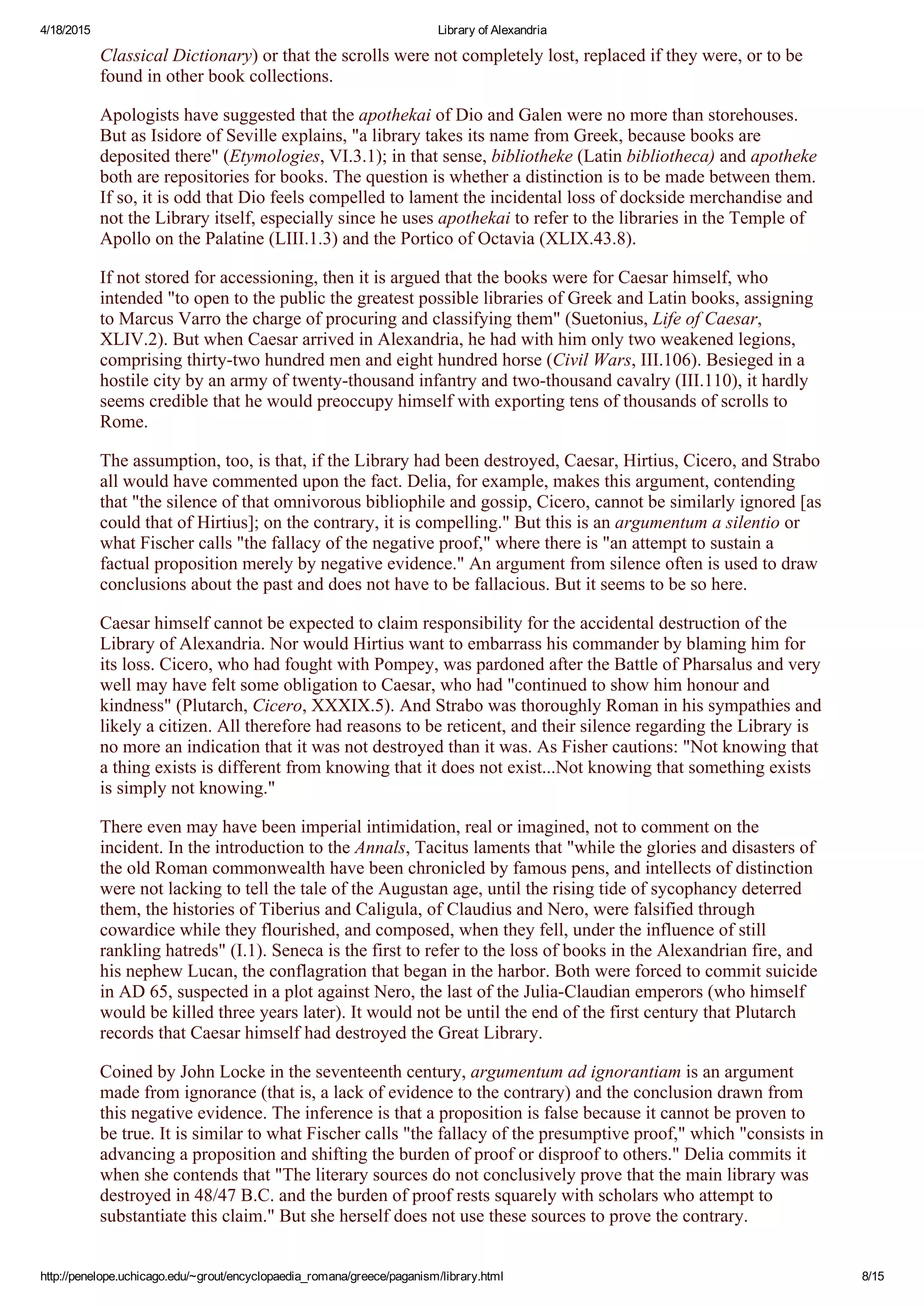 Library of alexandria | PDF