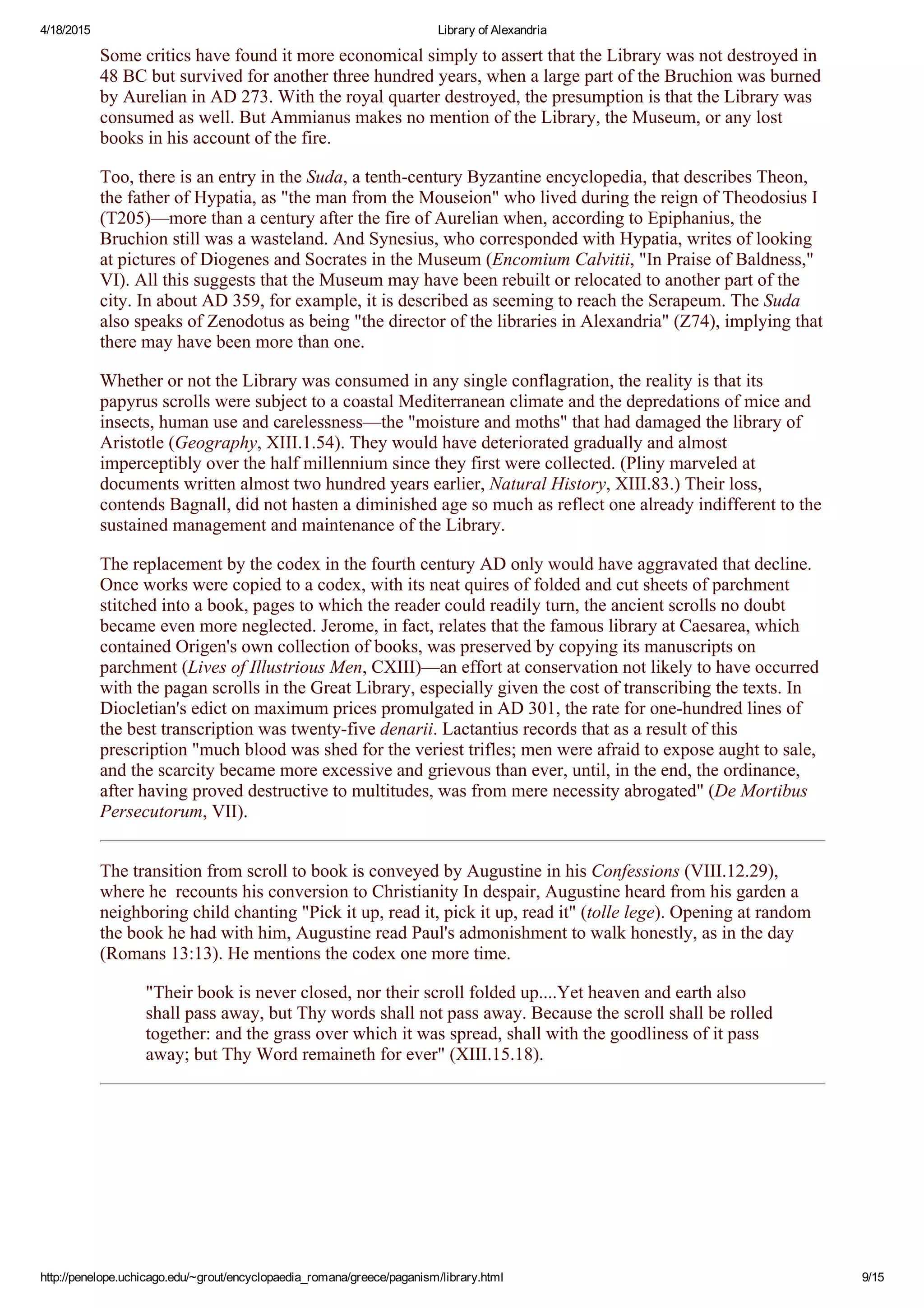 Library of alexandria | PDF