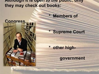 Library of Сongress (USA) | PPTX | Books and Literature