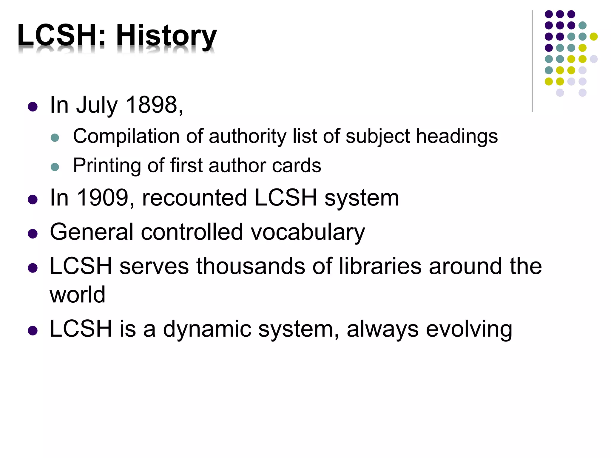 Library of Congress and Sears List of Subject Headings.pptx