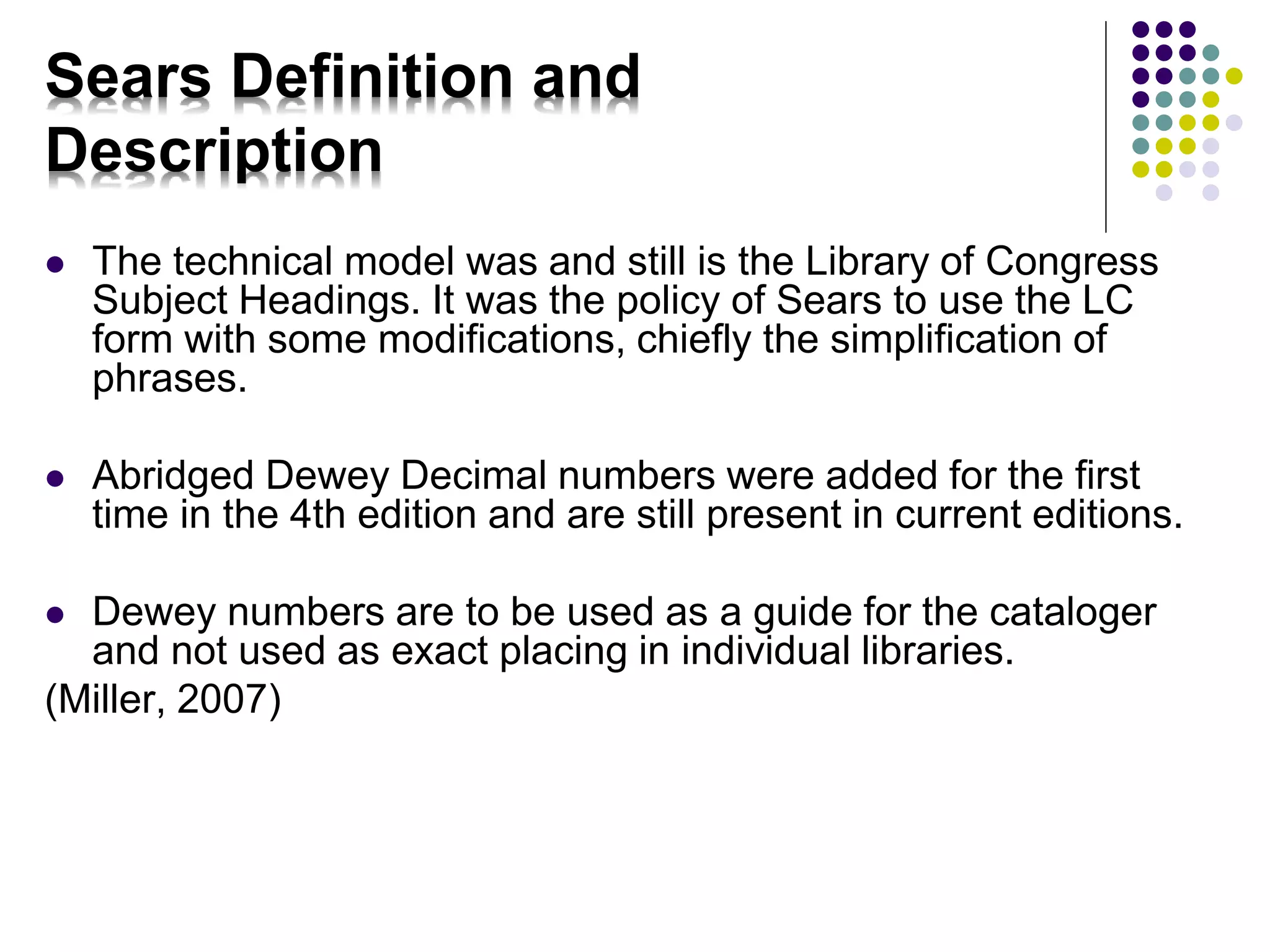 Library of Congress and Sears List of Subject Headings.pptx