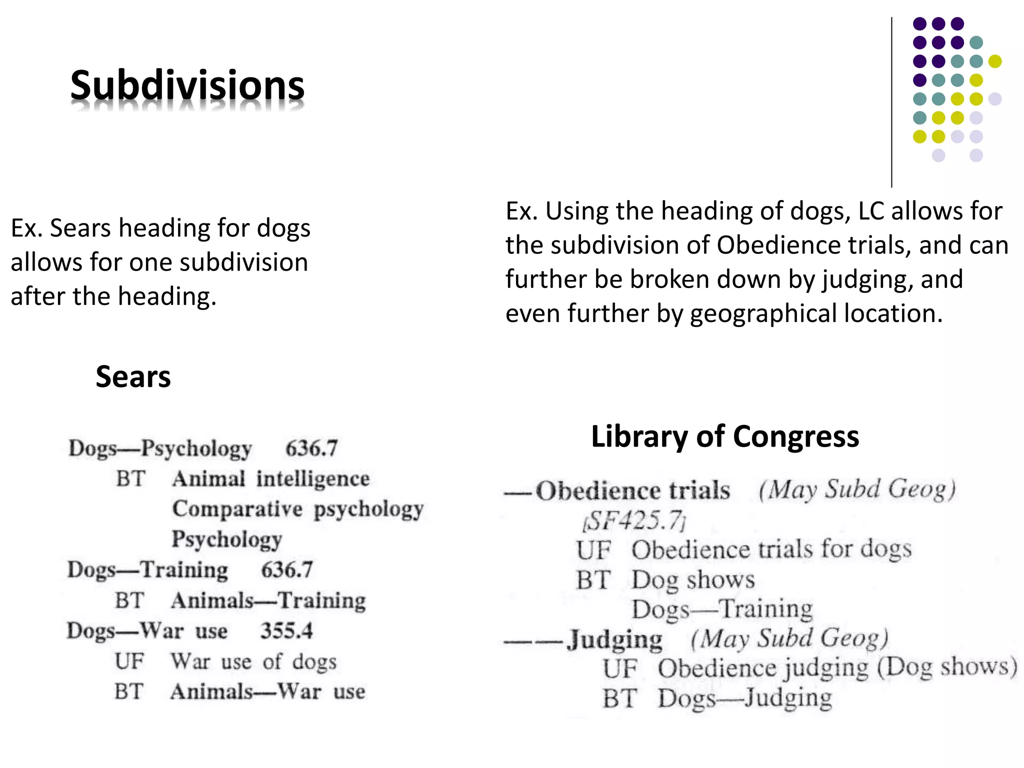 Library of Congress and Sears List of Subject Headings.pptx