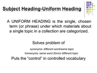 Library of Congress and Sears List of Subject Headings.pptx