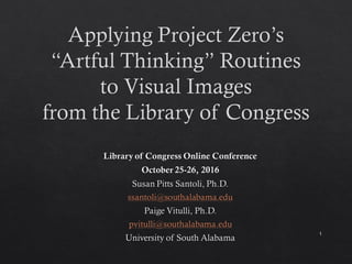 Library of Congress Artful Thinking | PPT