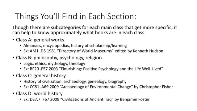 Library of Congress Classification | PPTX | Education