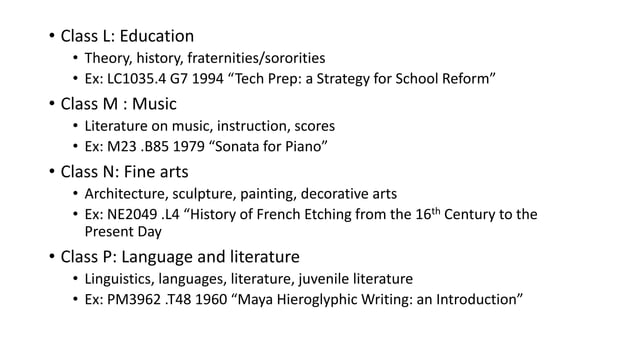 Library of Congress Classification | PPTX | Education