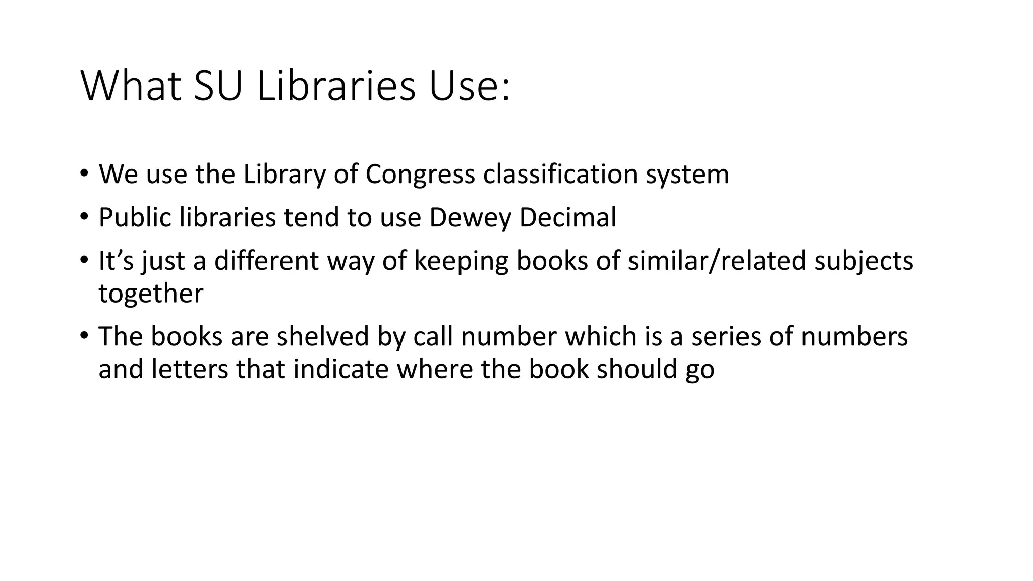 Library of Congress Classification | PPTX