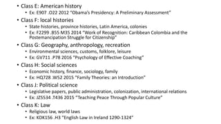 Library of Congress Classification | PPTX