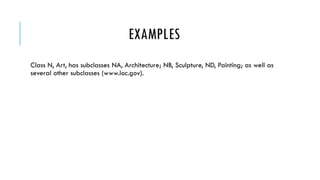 Library of congress classification system | PDF