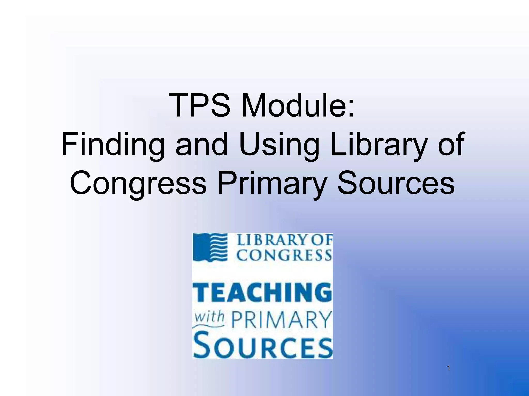 Library of congress intro | PPT