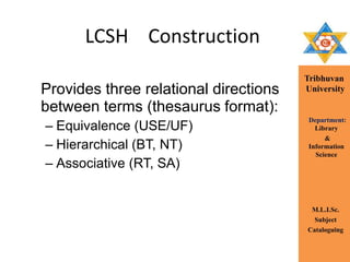 Library of congress subject heading | PPTX