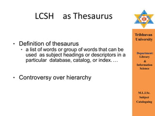 Library of congress subject heading | PPTX