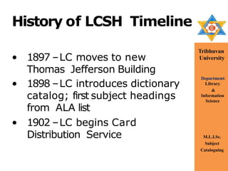 Library of congress subject heading | PPTX