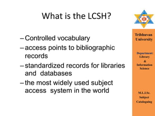 Library of congress subject heading | PPTX