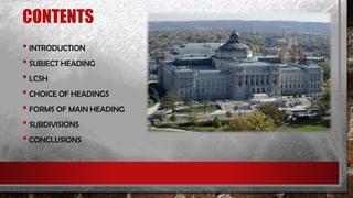 Library of congress subject heading | PPT