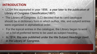 Library of congress subject heading | PPT