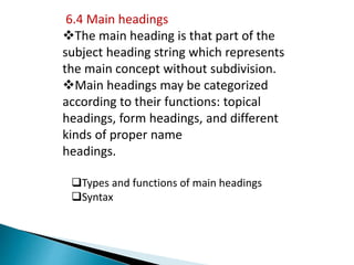 Library of congress subject heading7 | PPT