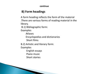 Library of congress subject heading7 | PPT