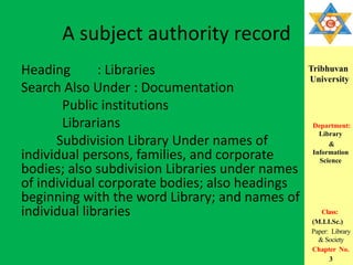 Library of congres subject headings lchs | PPTX | Geography | Science